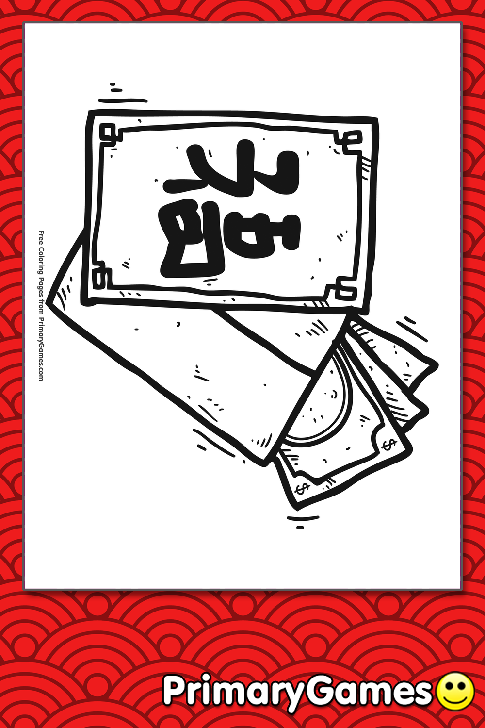 Envelope Coloring Page