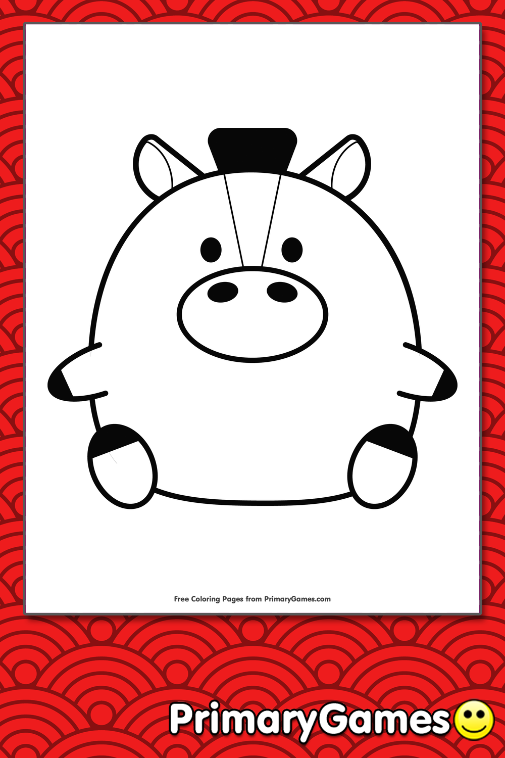 Chinese New Year Horse Coloring Page