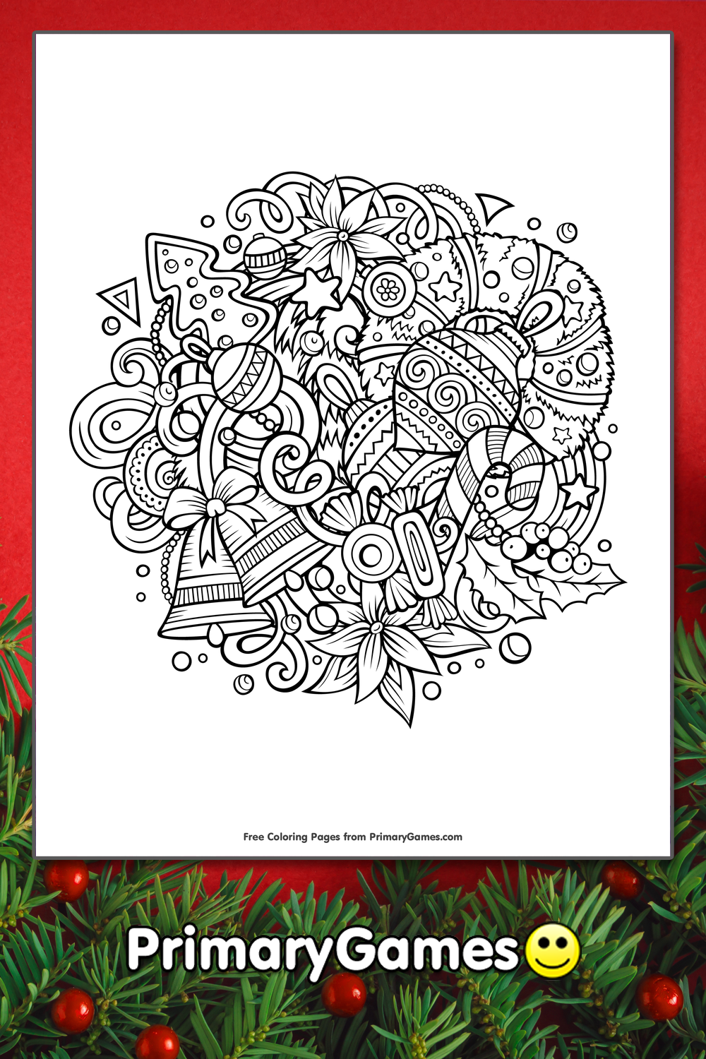 Christmas Doodles Coloring Pages [2025]