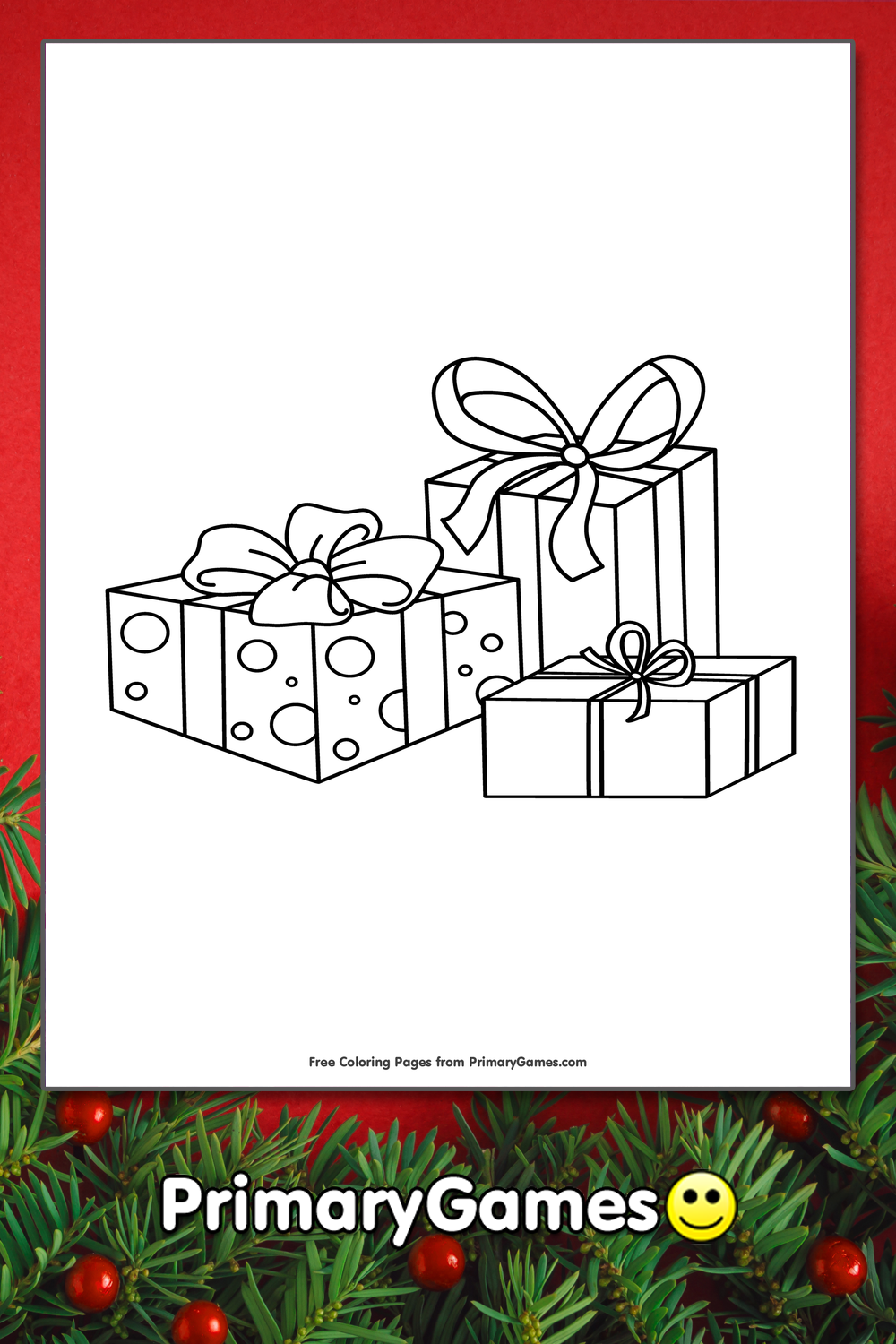 Christmas Presents Coloring Page Free Printable Christmas Presents