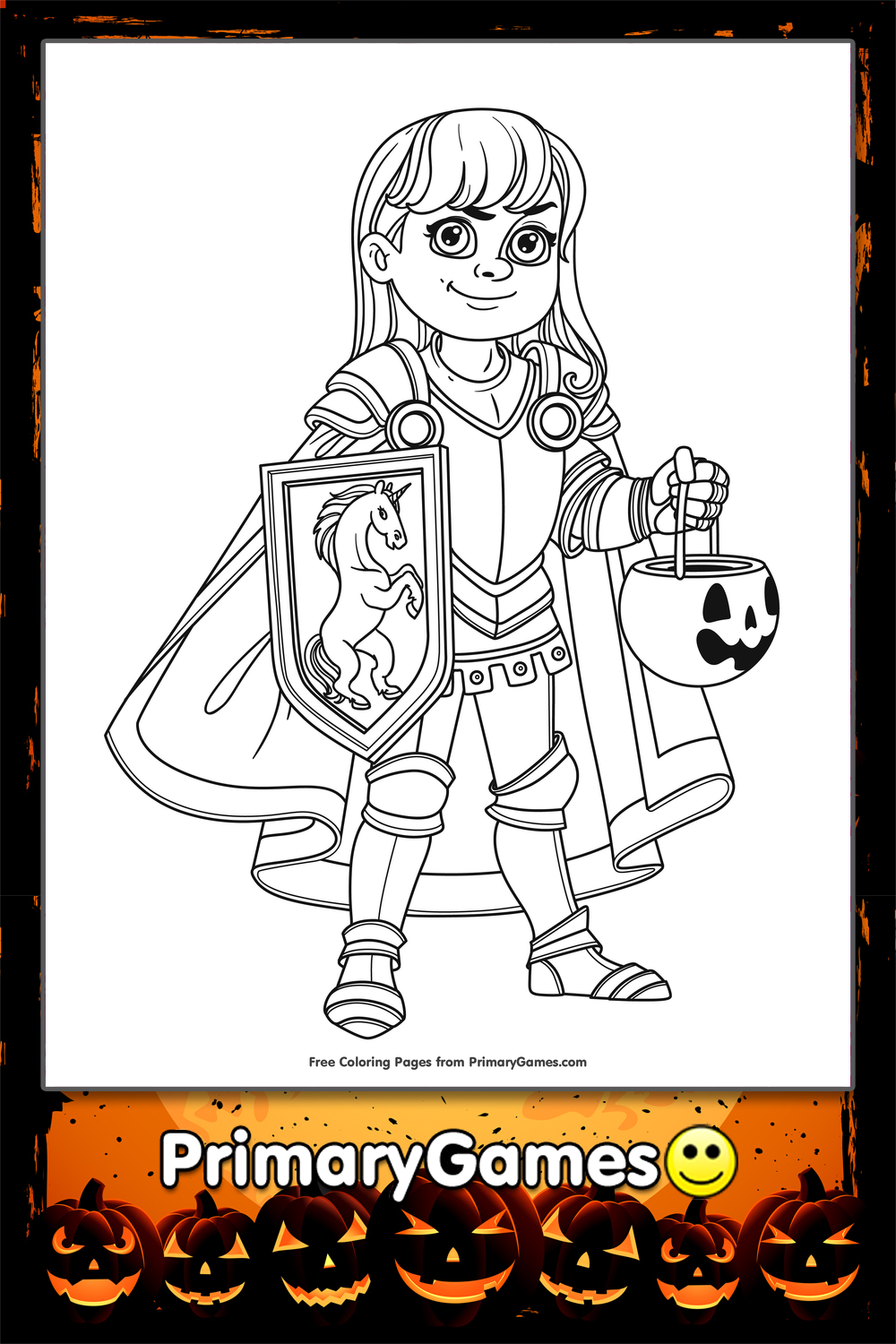 Female Knight Coloring Pages