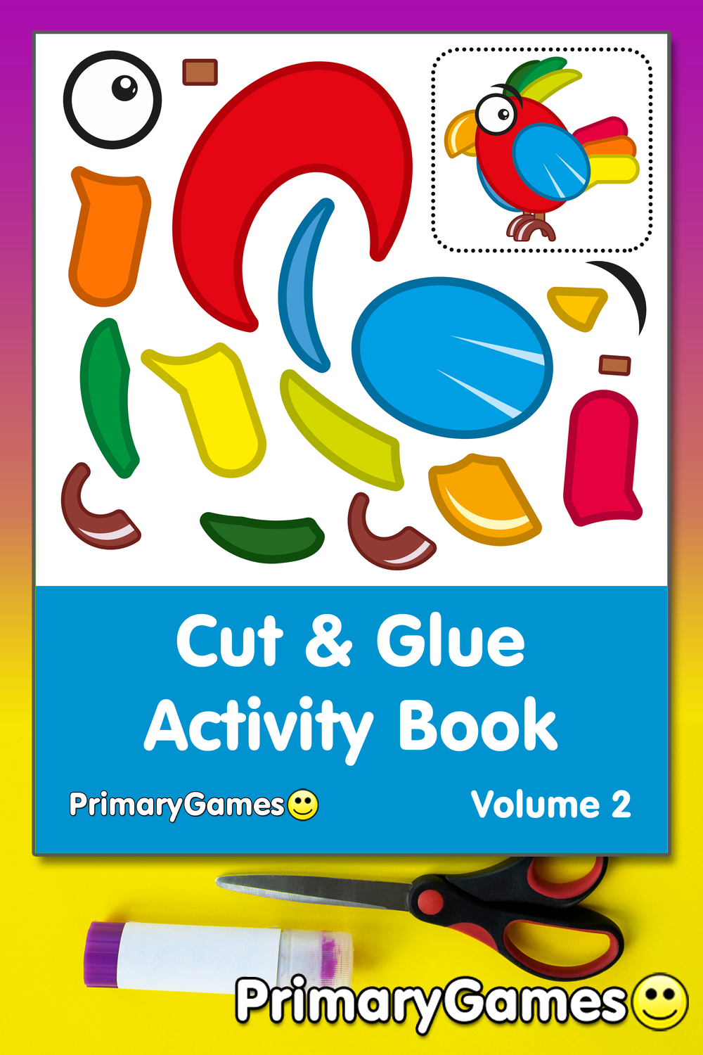 Cut & Glue Activity eBook: Volume 2 • FREE Printable PDF from PrimaryGames