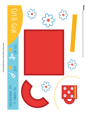 Coffee Cup Cut And Glue Activity Page • FREE Printable PDF from ...
