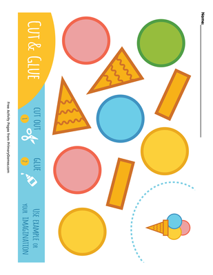 Ice Cream Cone Cut And Glue Activity Page • FREE Printable PDF from ...