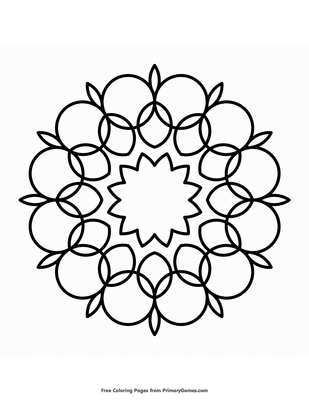 simple circle mandala coloring pages