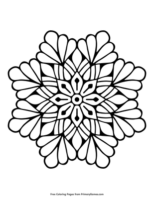 free leaf mandala coloring pages to print