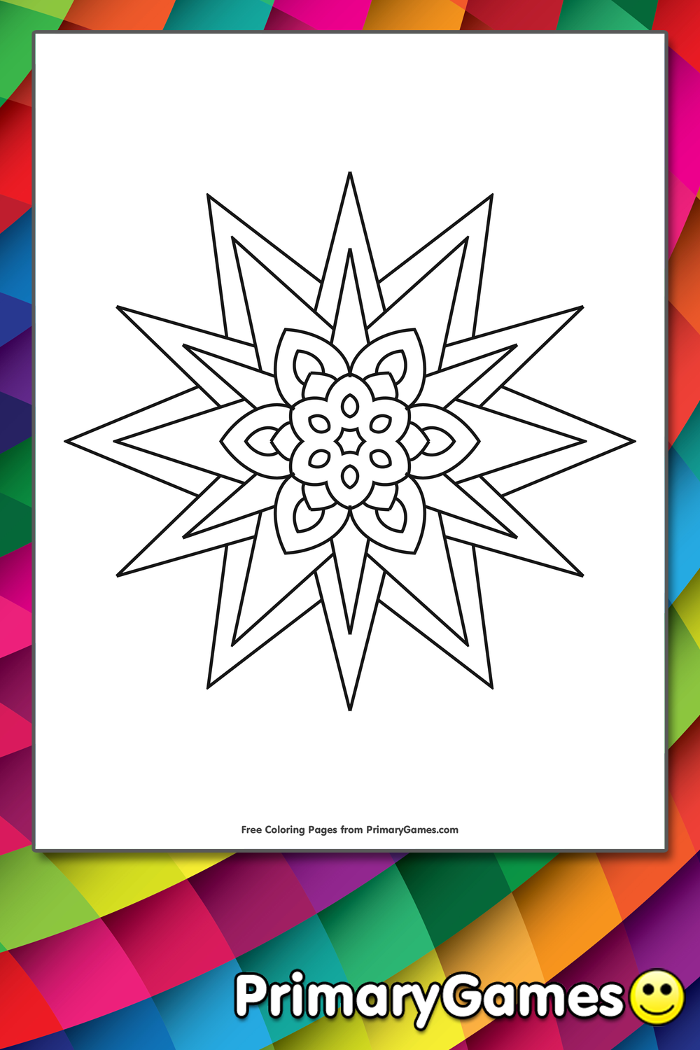 star mandala coloring pages