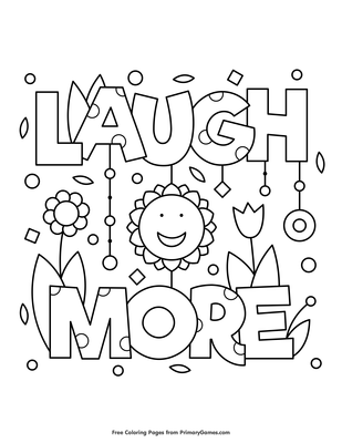 laughter coloring pages