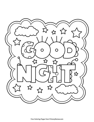 day night coloring pages