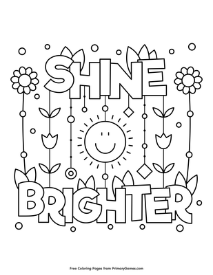 let it shine coloring pages