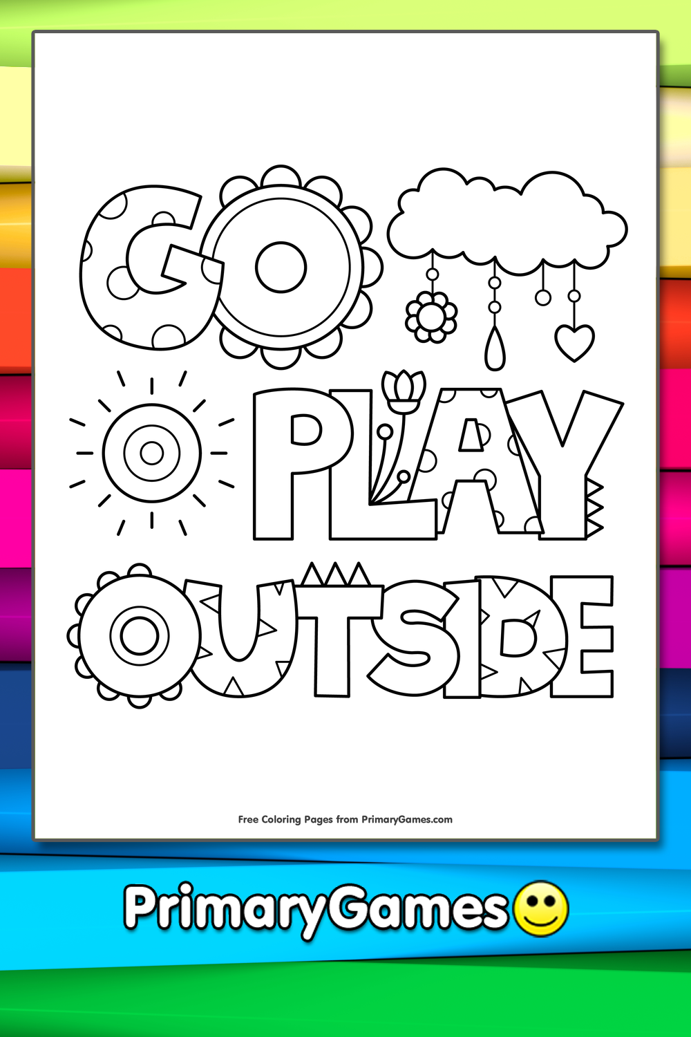 outdoor play coloring pages