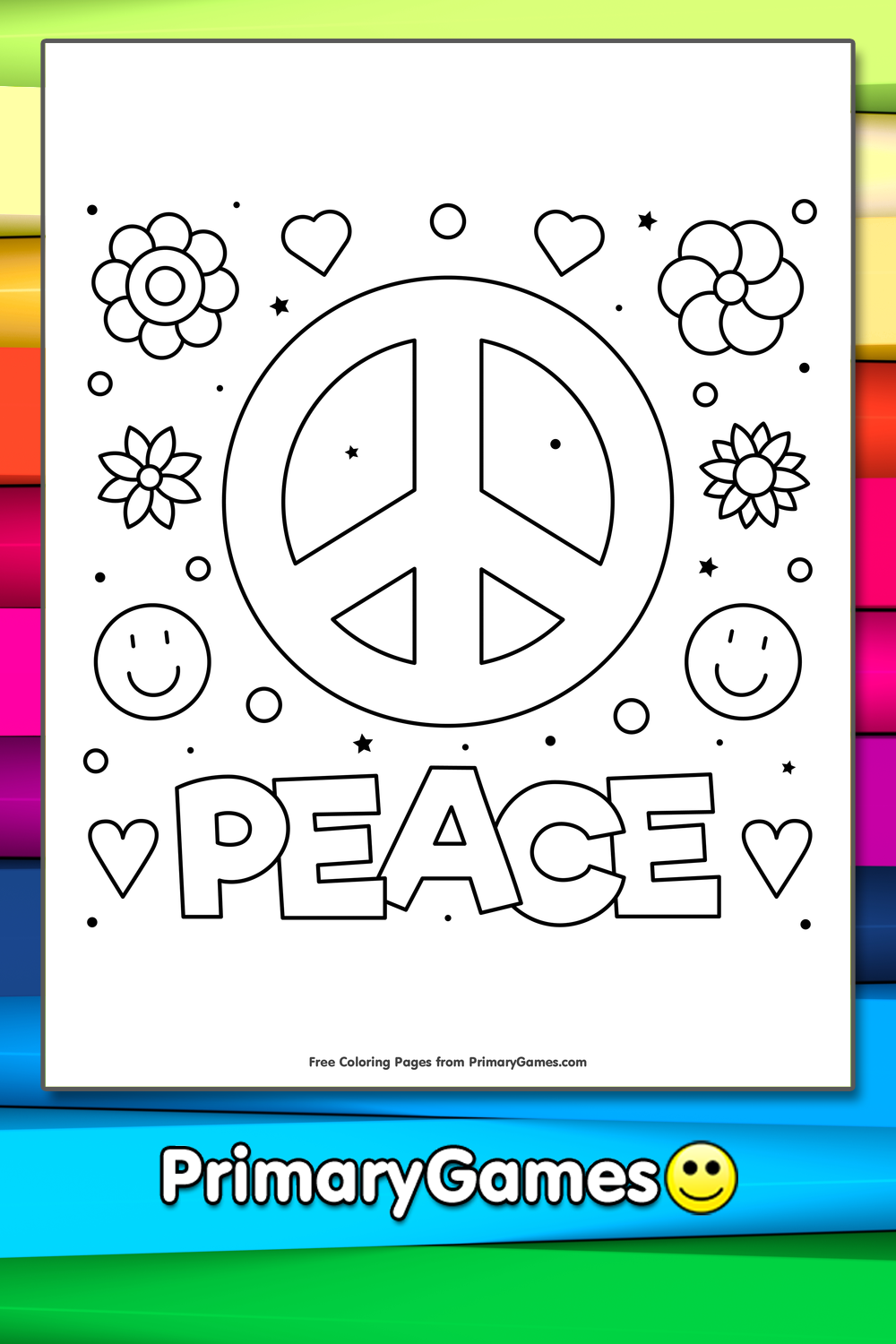 The Word Peace Coloring Pages