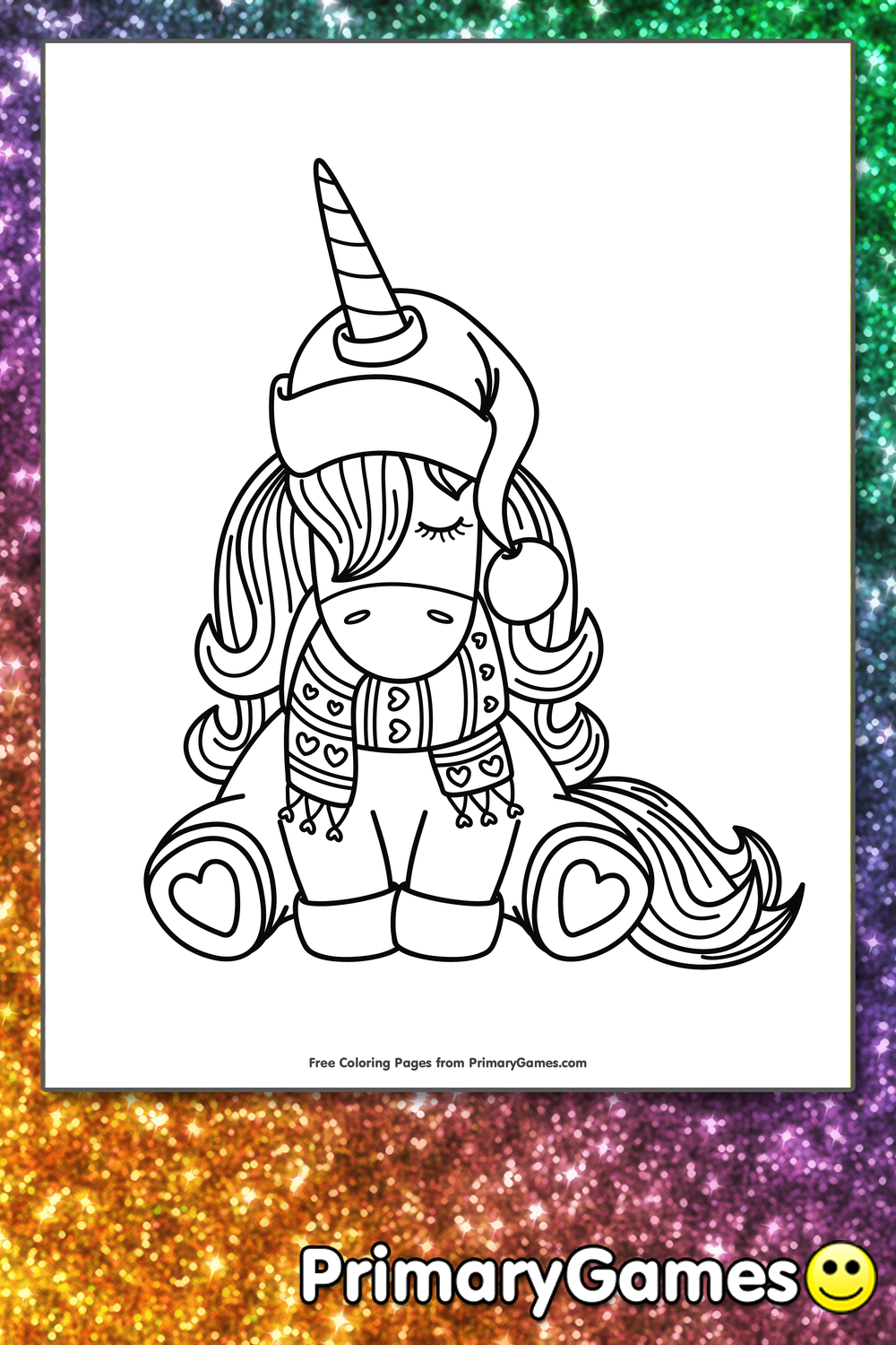 unicorn twins coloring pages